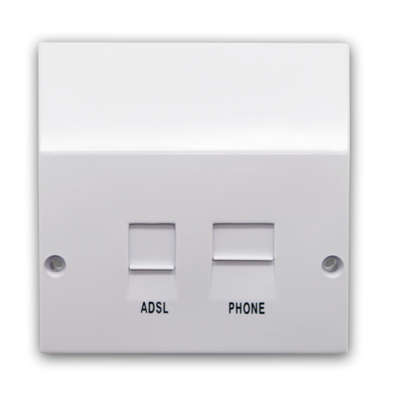 ADSL Filtered BT / RJ11 Phone / Network Faceplate